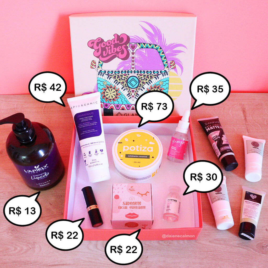 O que veio na Glambox Abril 2021 - Glambox Good Vibes? | Daiene Calmon